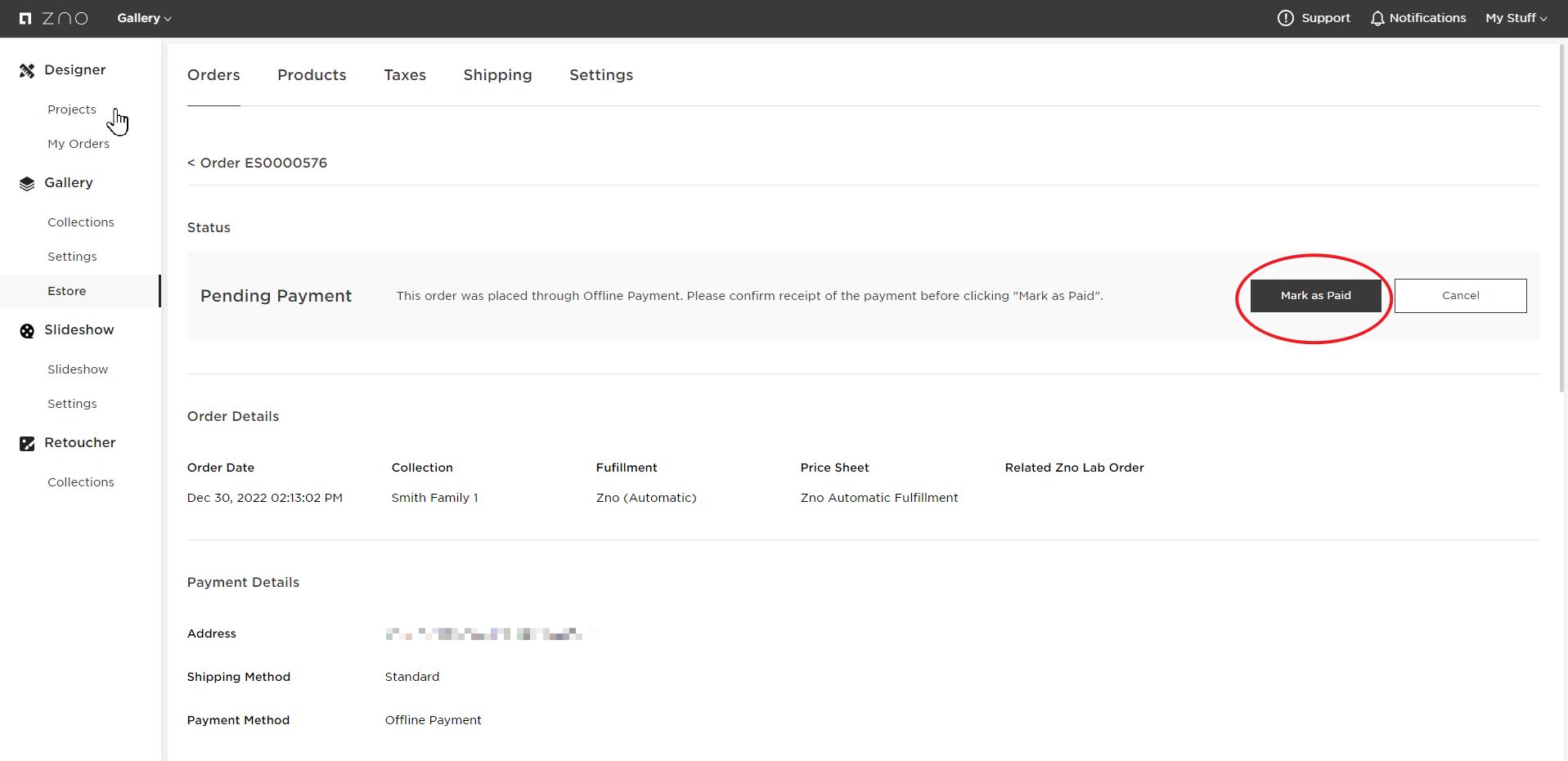 Managing Orders in Zno Estore – Zno Support