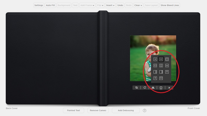 How to add Cameo Window to your photobook cover – Zno Support