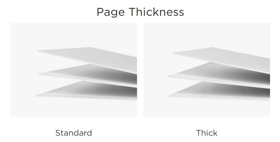 What is the difference between Standard and Thick pages in the Flush ...